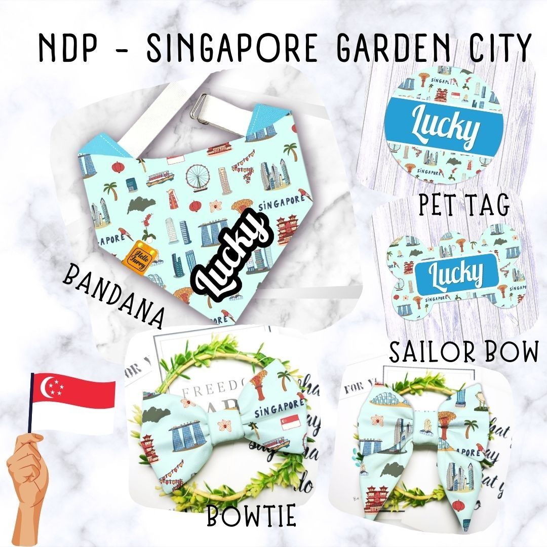 NDP National day Singapore birthday Merlion - Dog Bandana Cat Bandana ...