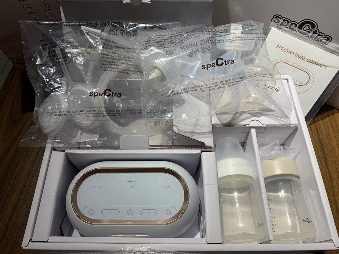 New Model | Spectra Breastpump 28mm Dual Compact | Full set, Babies ...