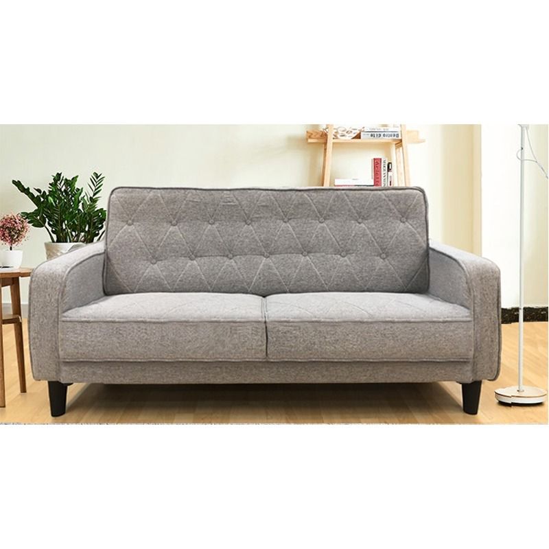 Nordic light luxury fabric sofa simple modern solid wood sofa small ...