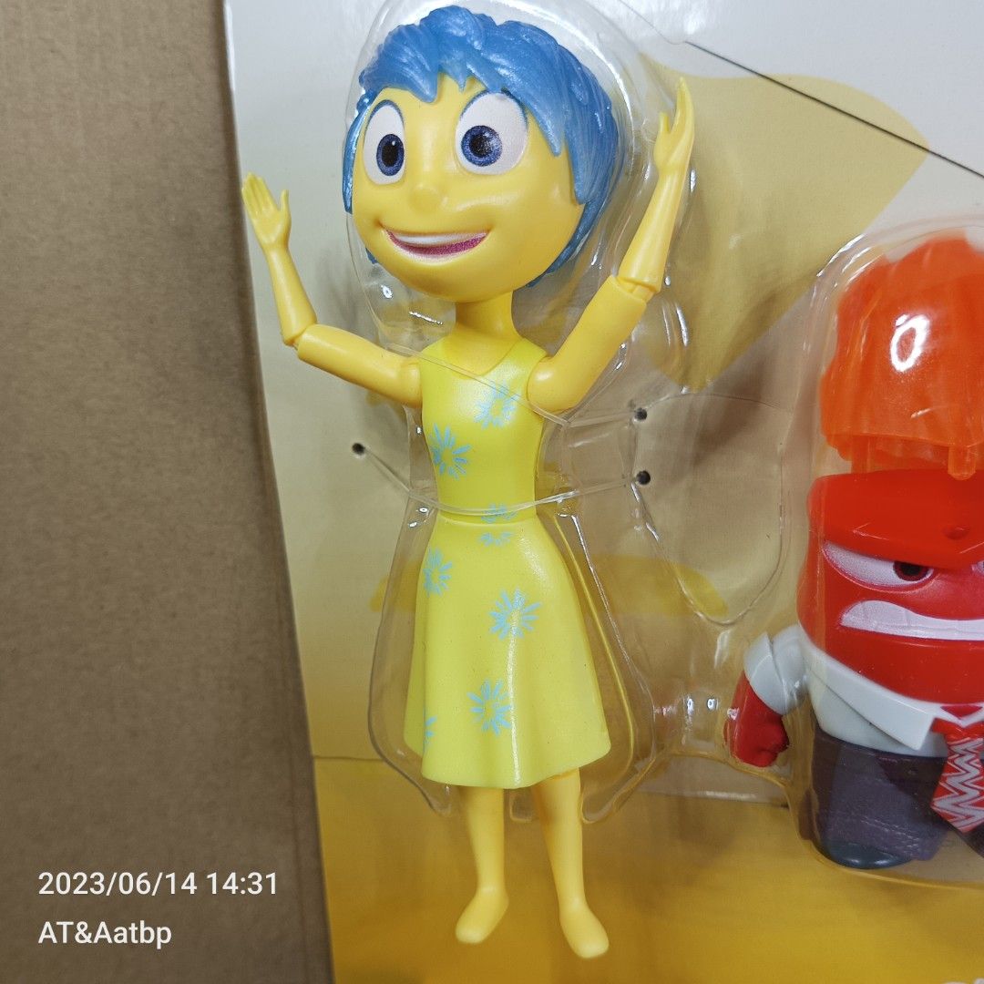 (ON-HAND) Pixar Inside Out Movie JOY and ANGER action figures, Hobbies ...