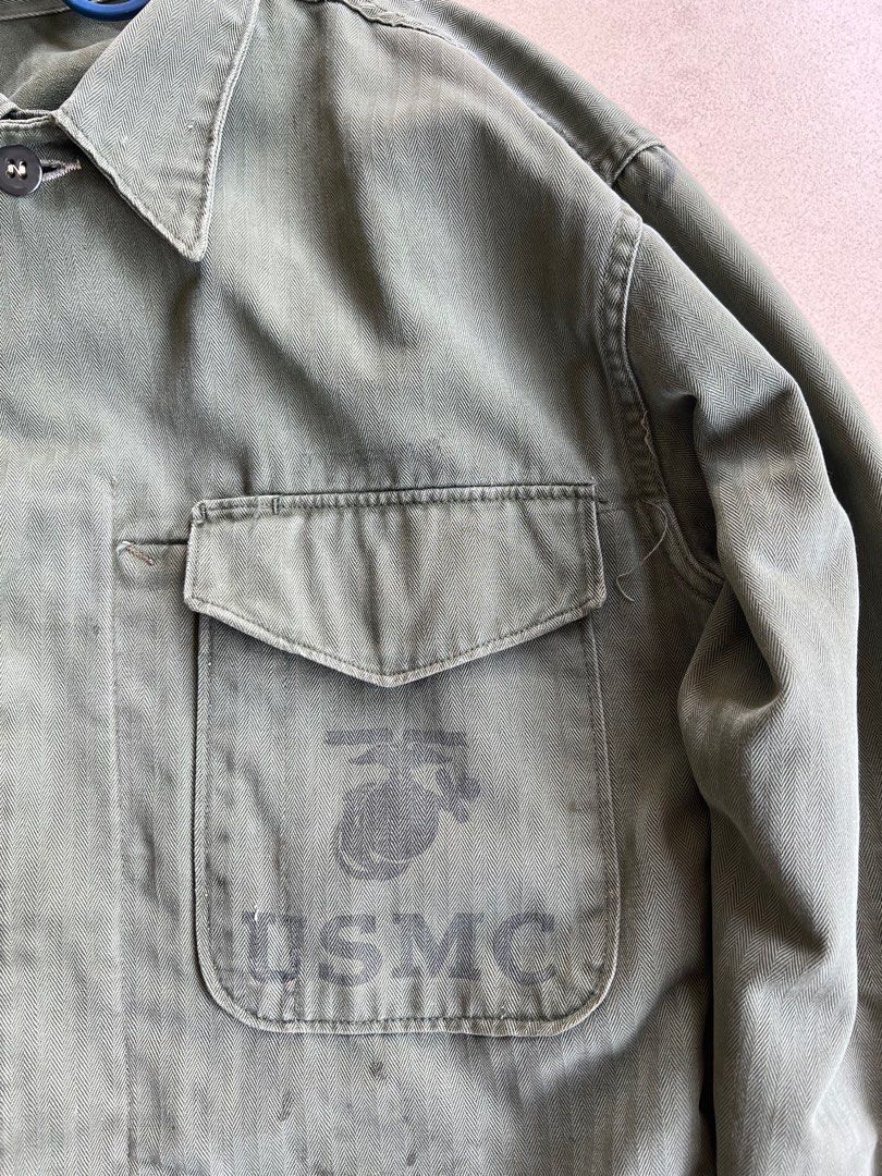 P53 USMC HBT jungle jacket sakmir M65 og107 m51, Fesyen Pria, Pakaian , Atasan di Carousell