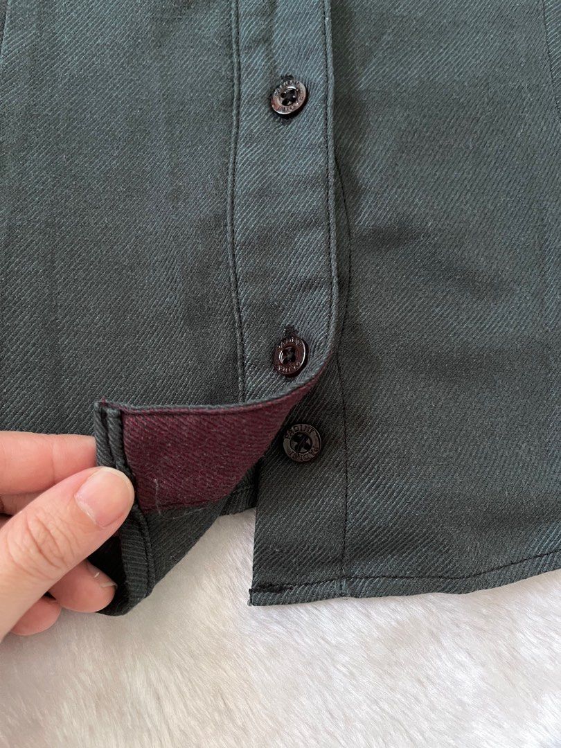 Padini Woman Dark Green with Red Inner Lining Formal Work Shirt, Women ...