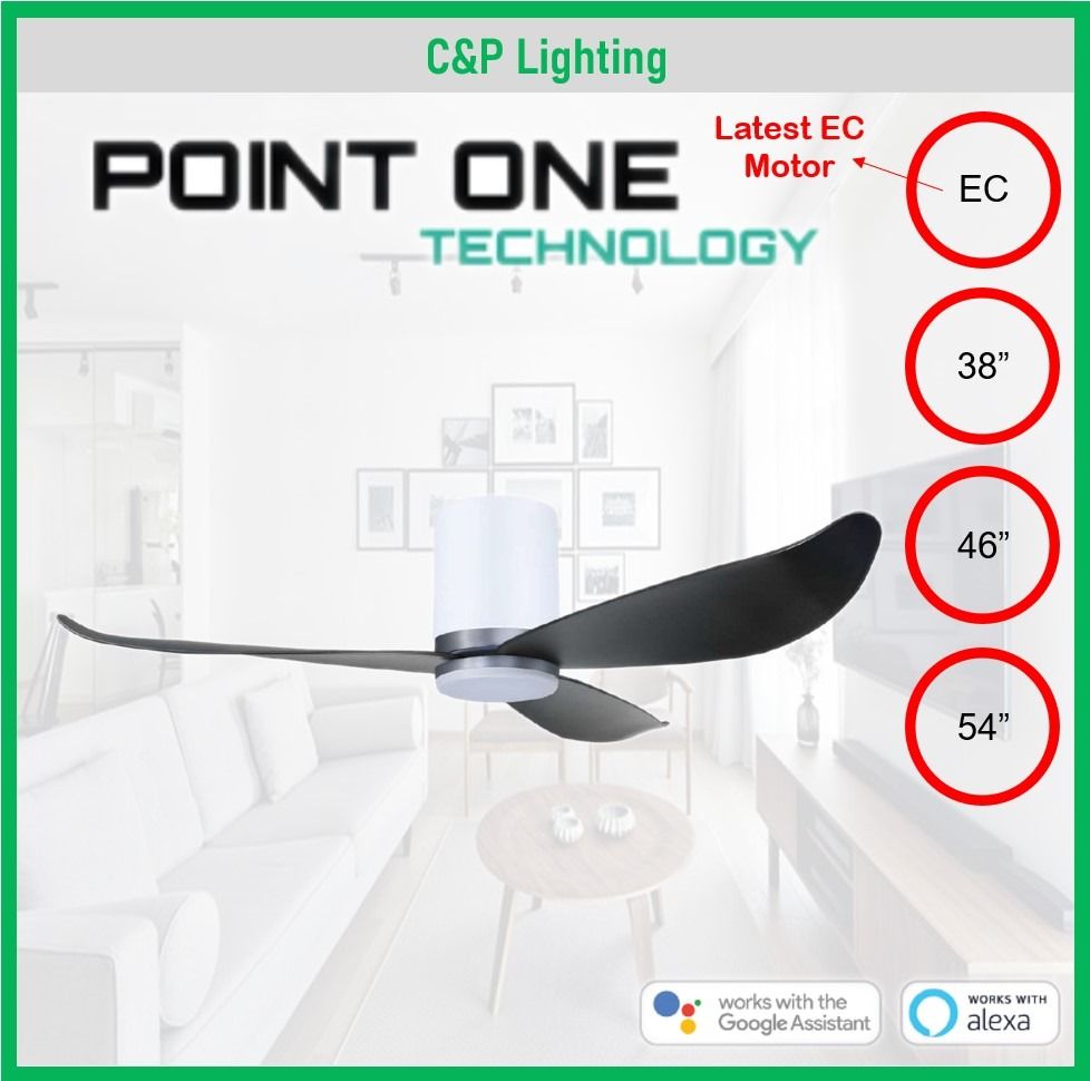 PO Eco Gust VSpec-III 38" / 46" / 54" 3 Blades Smart Wifi EC Ceiling ...