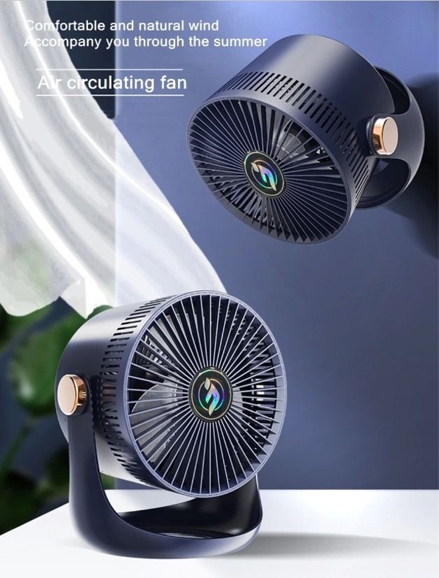 Portable Fan Household Desk USB Rechargeable Air Circulation Electric ...