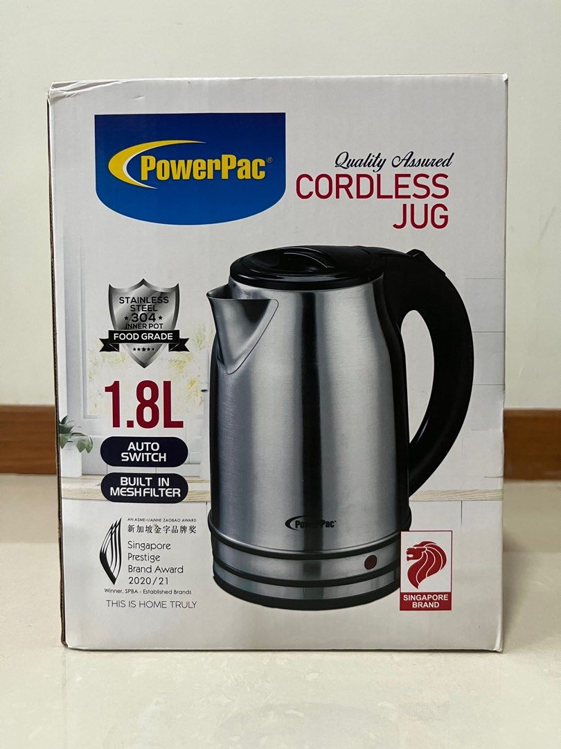 PowerPac 1.8L Cordless Jug, TV & Home Appliances, Kitchen Appliances ...