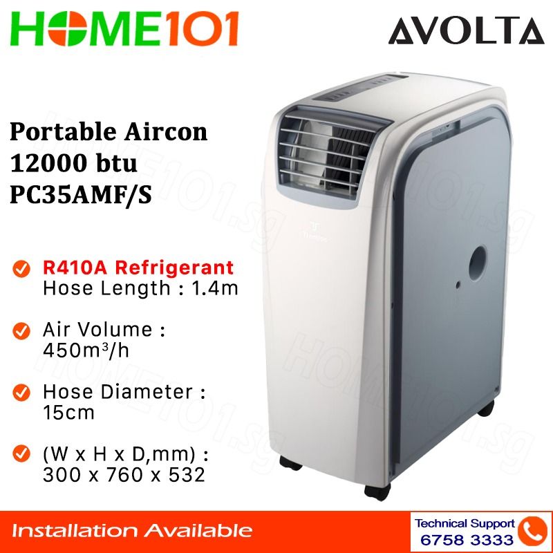 Avolta Portable Aircon 12000BTU PC35AMF/S, TV & Home Appliances, Air ...