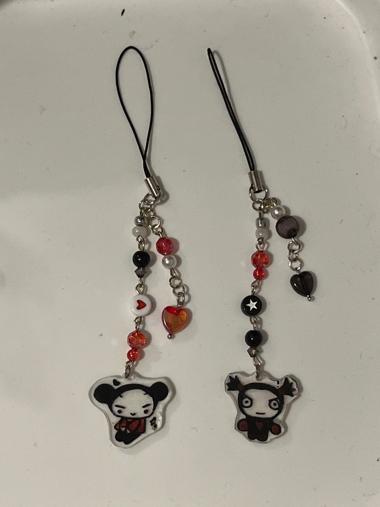 pucca x garu matching couple keychain, Everything Else on Carousell