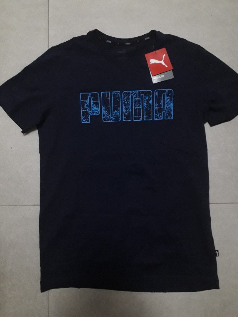 Puma blue logo, Men's Fashion, Tops & Sets, Tshirts & Polo Shirts on ...