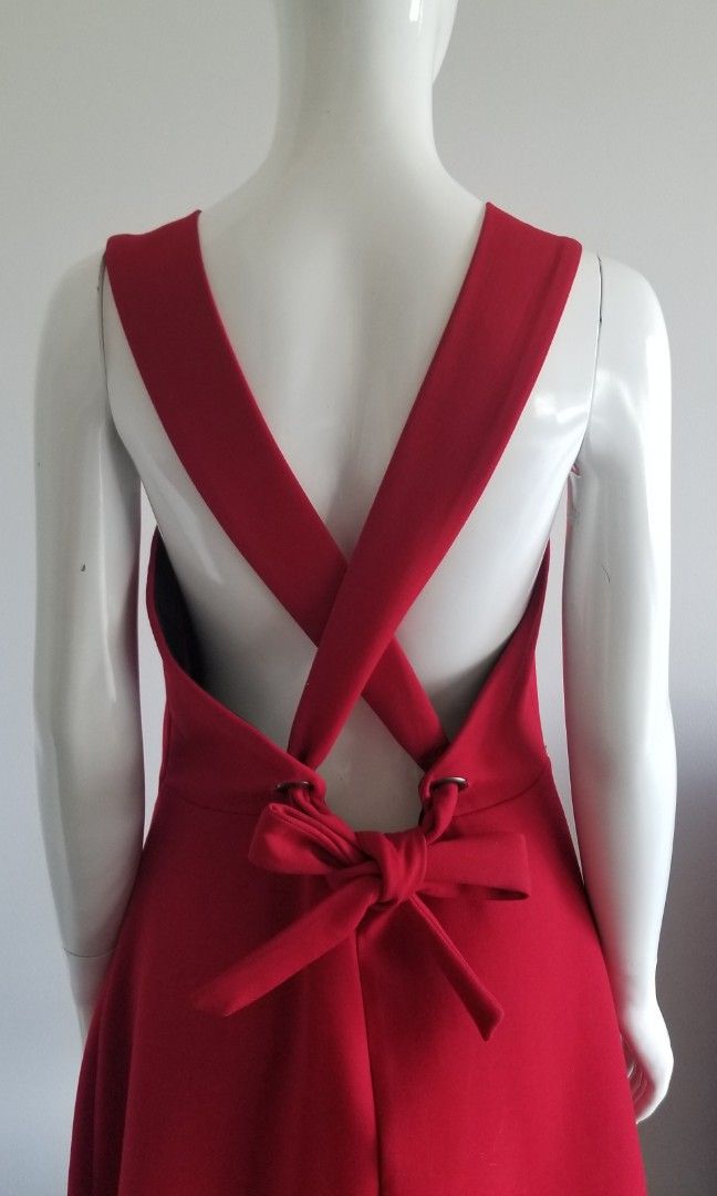Red Backless Dress, Women's Fashion, Dresses & Sets, Dresses on Carousell