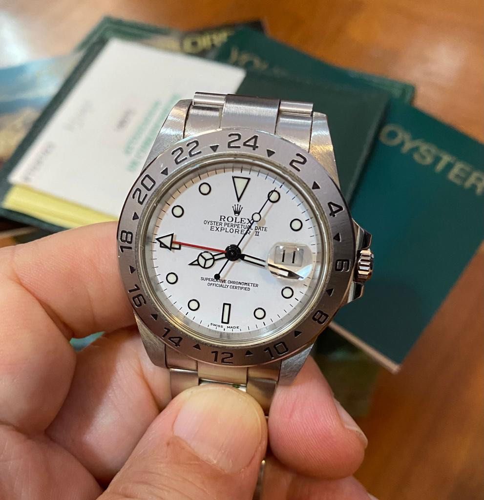 Rolex Explorer 2 white dial, Luxury, Watches on Carousell