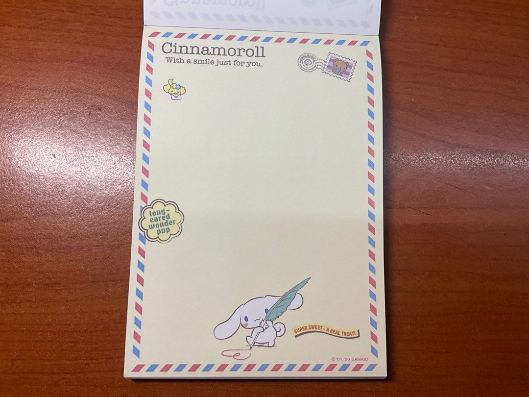 Sanrio Cinnamoroll Notepad with sticker, Hobbies & Toys, Stationery ...