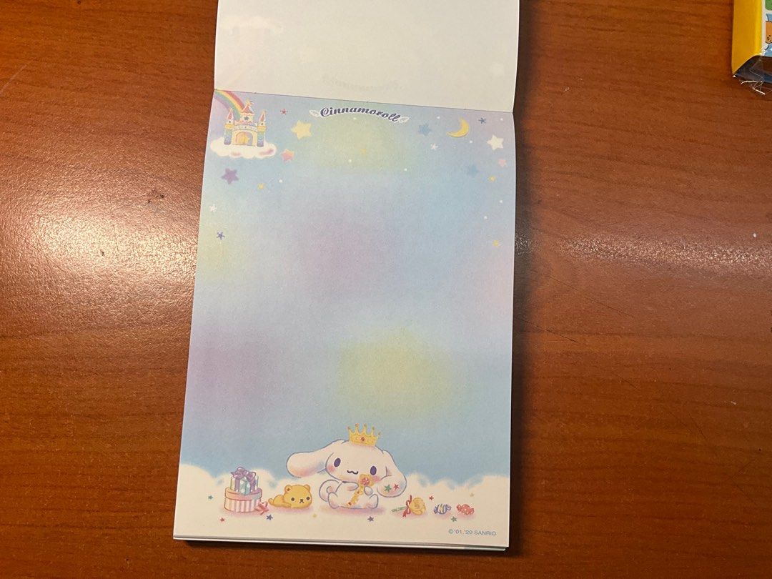 Sanrio Cinnamoroll Notepad with sticker, Hobbies & Toys, Stationery ...
