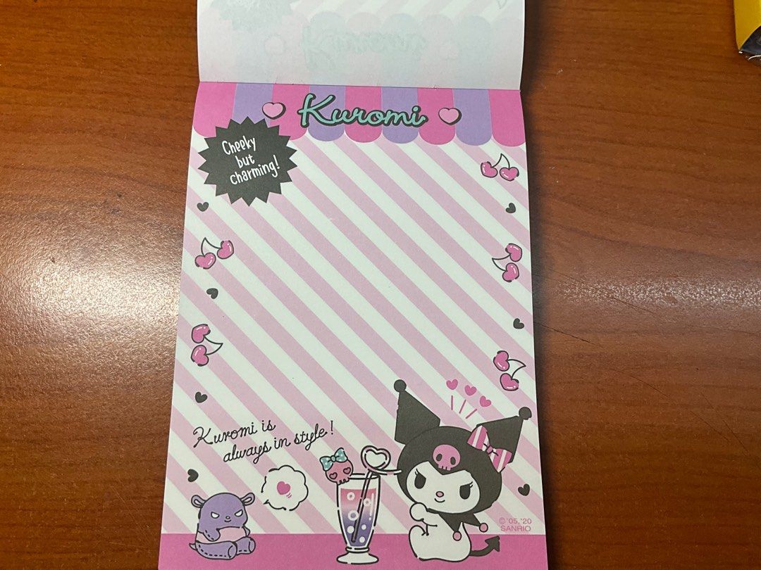 Sanrio Kuromi Notepad with sticker, Hobbies & Toys, Stationery & Craft ...