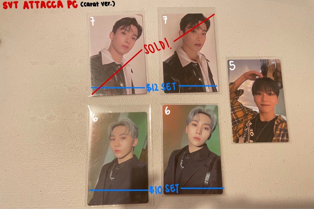 SEVENTEEN SVT ATTACCA CARAT VER PHOTOCARDS, Hobbies & Toys, Memorabilia ...