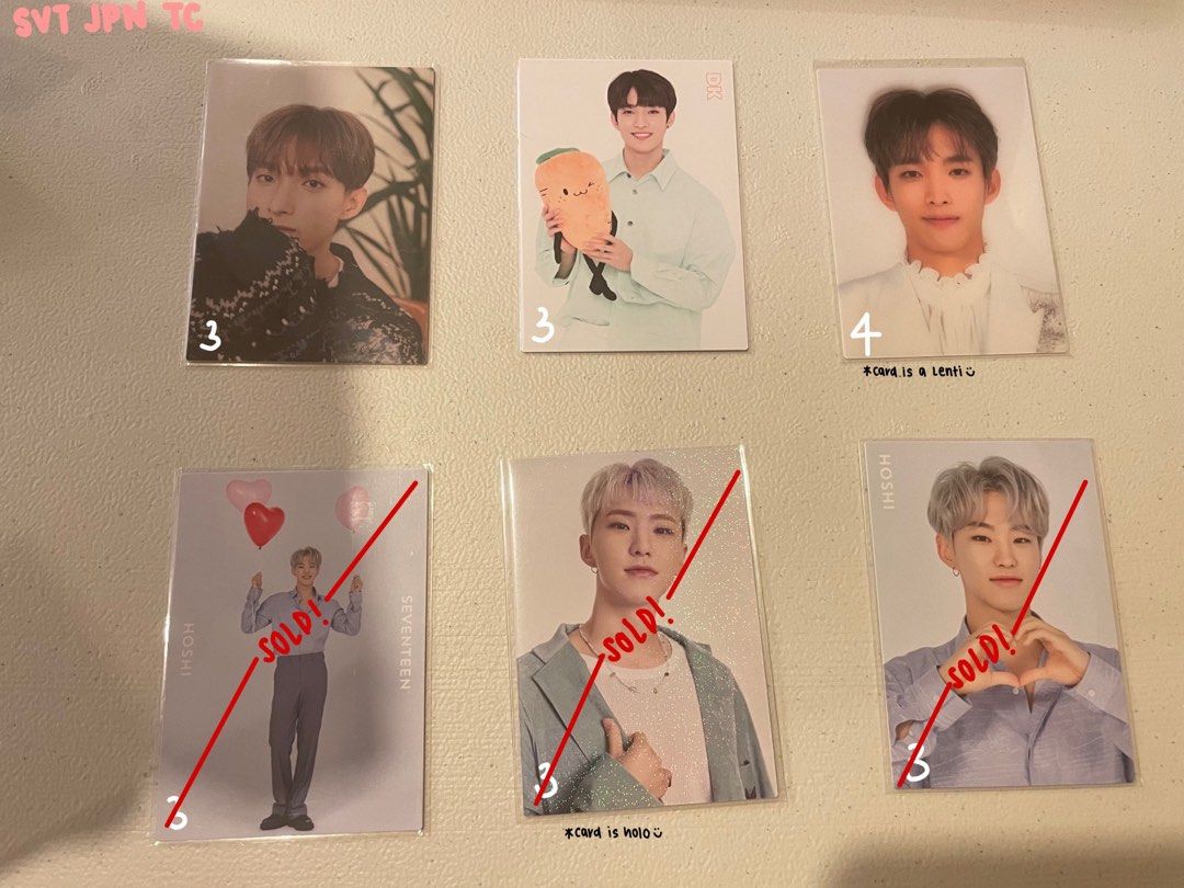 SEVENTEEN SVT JAPAN TRADING CARDS, Hobbies & Toys, Memorabilia ...
