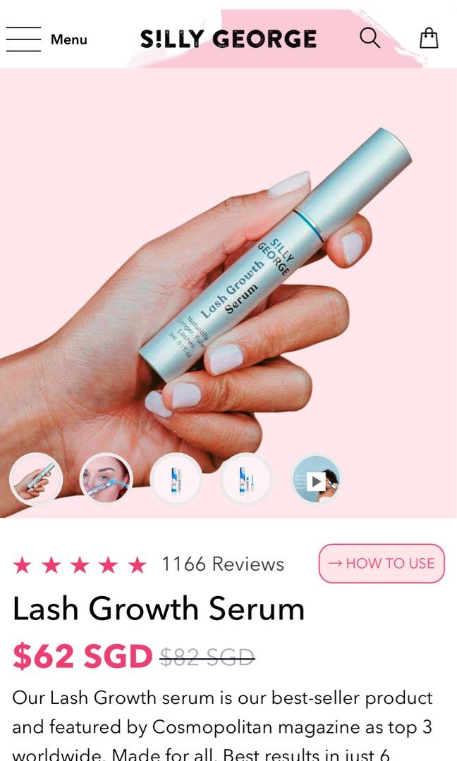 Silly George Viral Lash Serum, Beauty & Personal Care, Face, Face Care ...