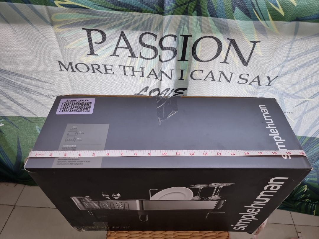 SIMPLE HUMAN Dish Rack Dish Organizer Stainless Steel Frame Dish ...