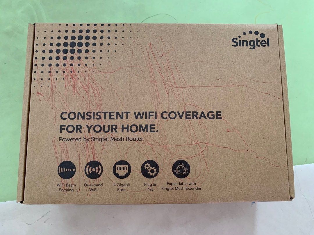 SingTel Mesh Router, Computers & Tech, Parts & Accessories, Networking ...