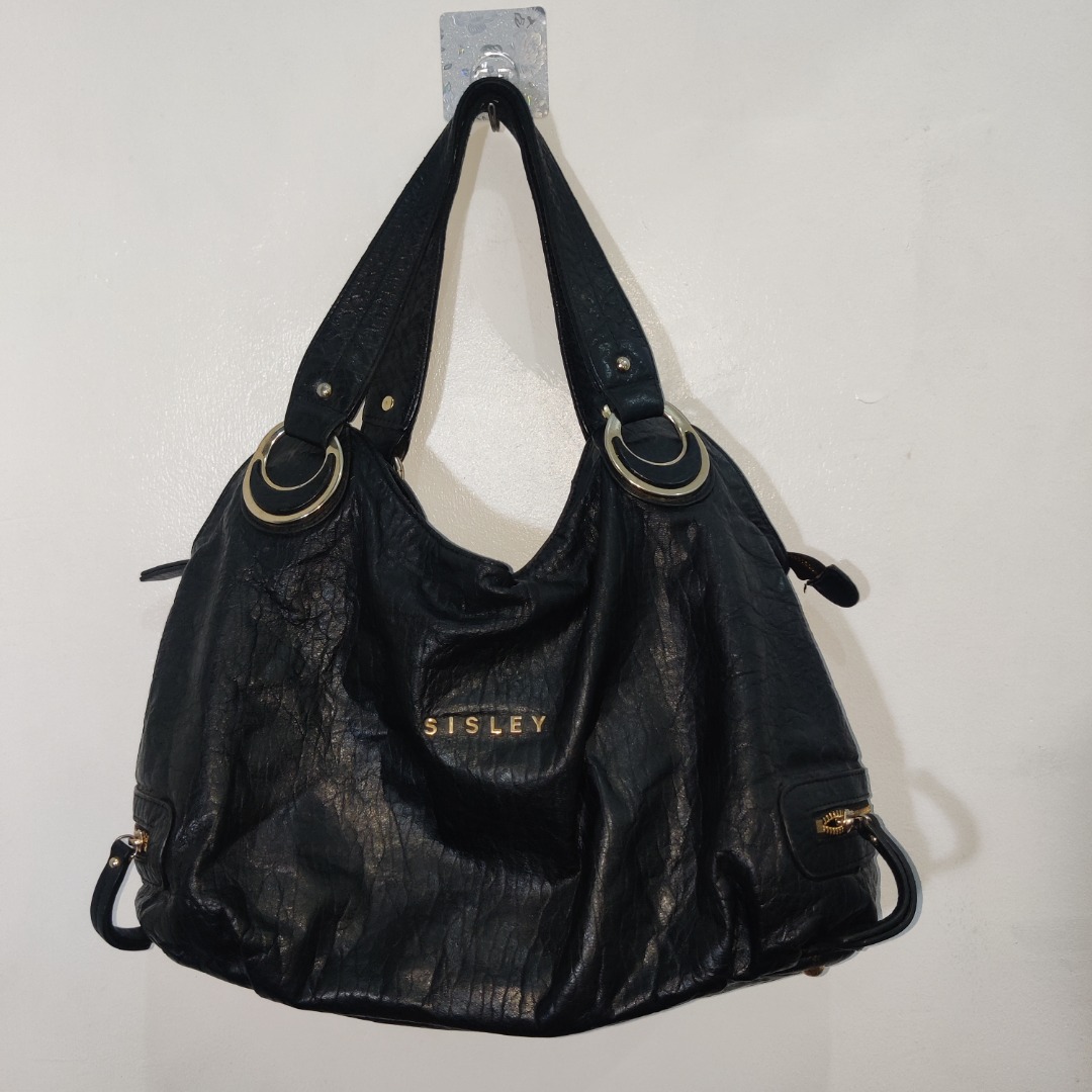 Sisley - Black 2 way Tote/ Crossbody Bag on Carousell