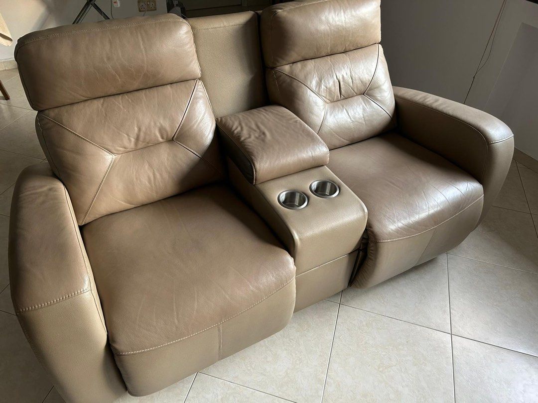 Sofa with extendable leg rest, Furniture & Home Living, Furniture ...