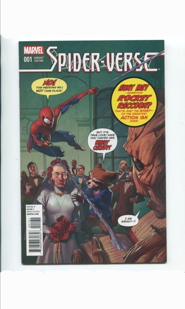 Spider-Verse #1 Rocket Raccoon Groot Variant Cover Marvel Comics Spider ...