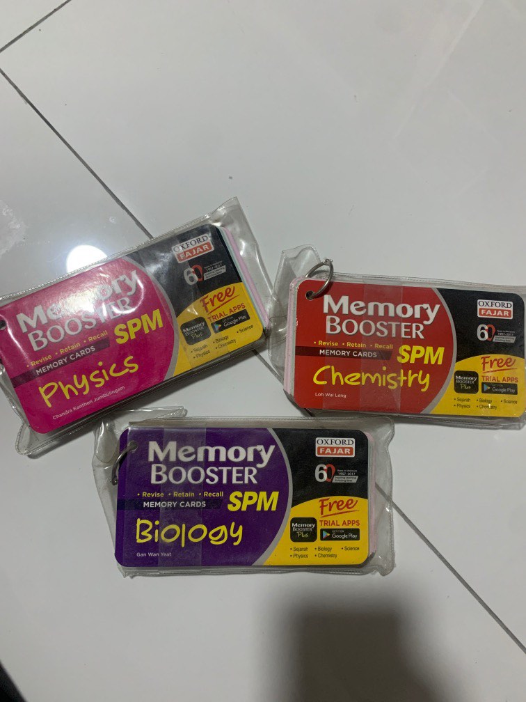 SPM Oxford physics, chemistry, biology flash cards, Hobbies & Toys ...