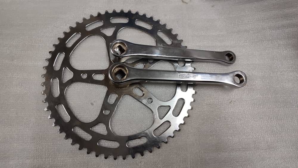 SUGINO 57T COTTERLESS CRANK SET, Sports Equipment, Bicycles & Parts ...