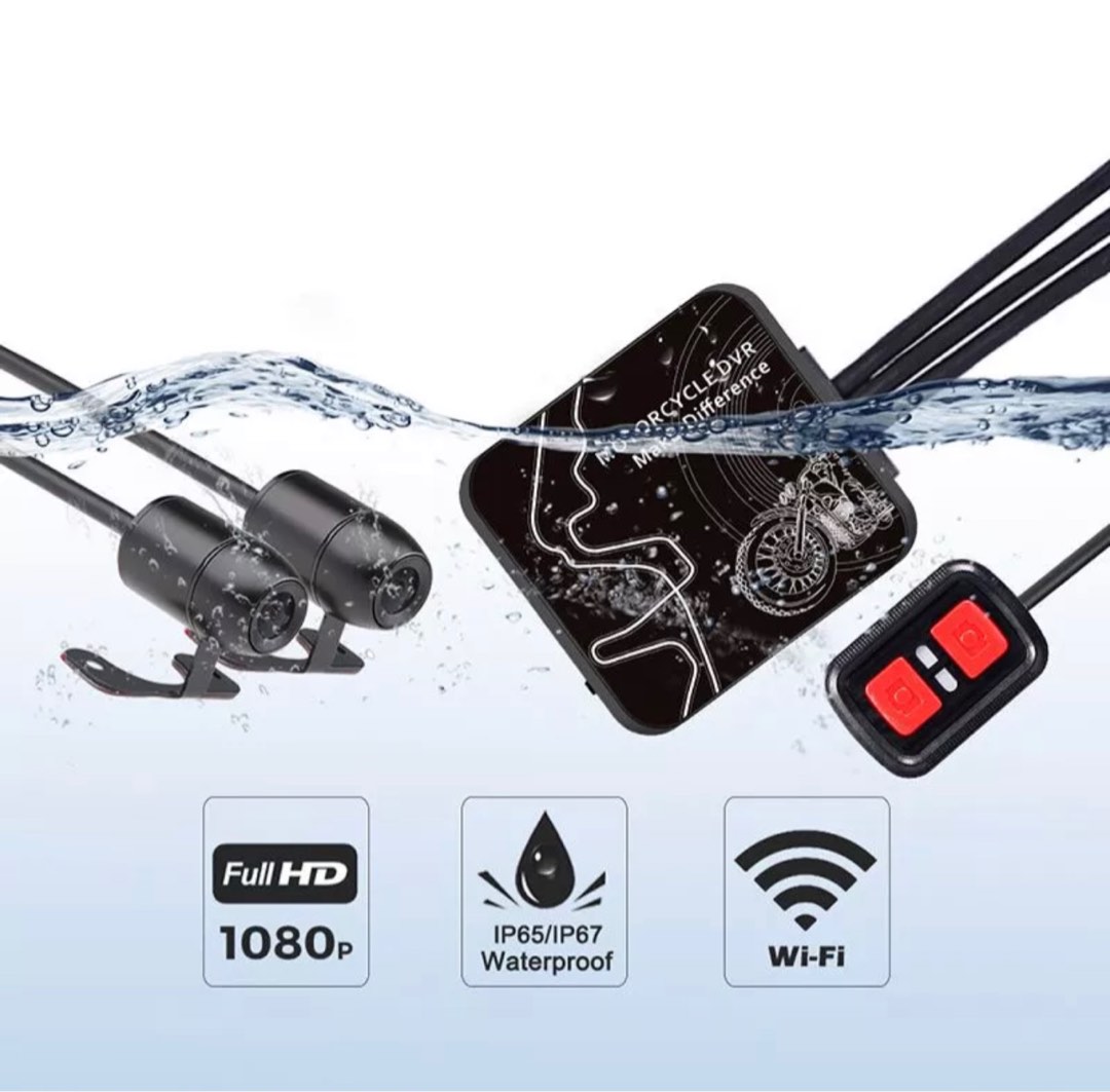 SYS VSYS Full Body Waterproof Motorcycle Camera Recorder WiFi Dual ...