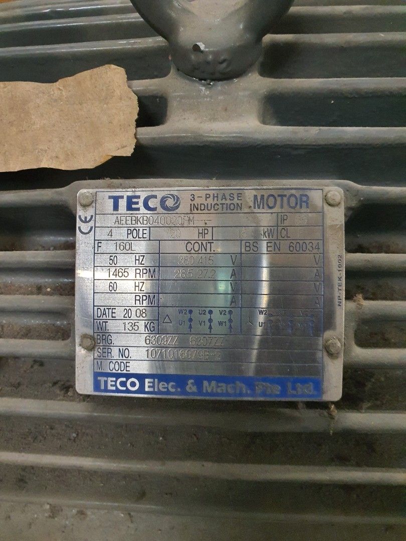 Teco induction motor 3 phase unused., Furniture & Home Living, Home Improvement & Organisation ...