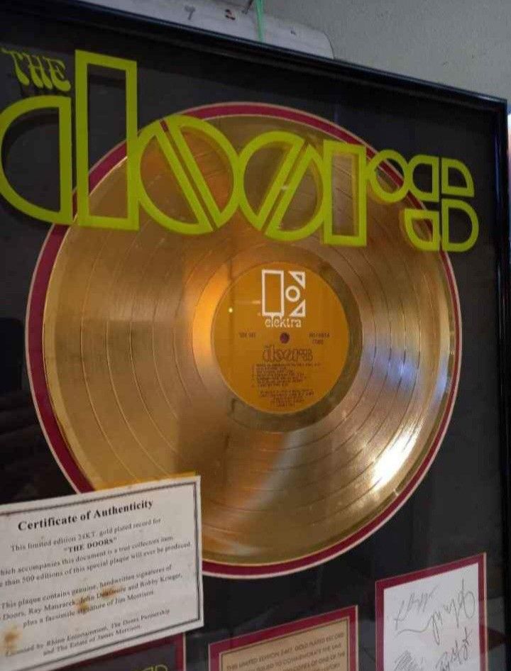 The Doors (Rare Signed) 24K Gold Plated Vinly Records 'The Doors ...