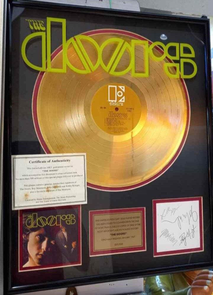 The Doors (Rare Signed) 24K Gold Plated Vinly Records 'The Doors ...