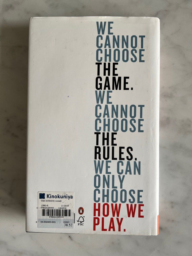 The Infinite Game Simon Sinek Hardcover Hobbies And Toys Books