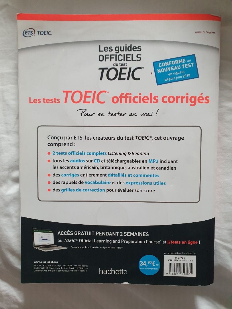 Toeic book french english, Hobbies & Toys, Books & Magazines, Assessment Books on Carousell