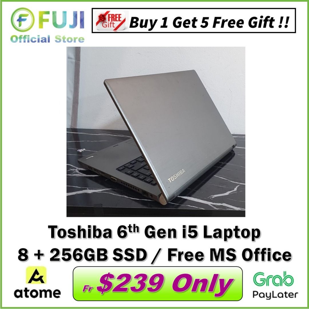 Toshiba i5 Laptop - 256GB - 8GB Ram - Fast Boot Up - Slim and ...