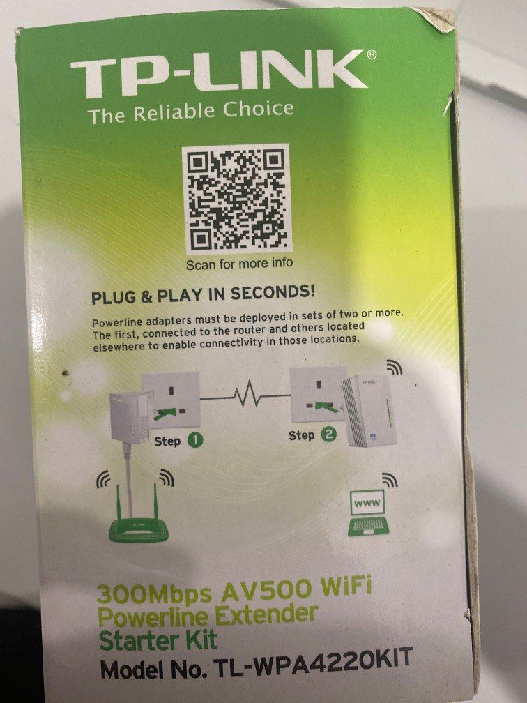TP-Link AV500 WiFi power line extender, Computers & Tech, Parts ...