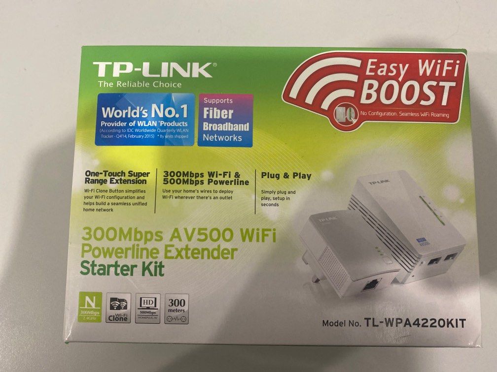 TP-Link AV500 WiFi power line extender, Computers & Tech, Parts ...