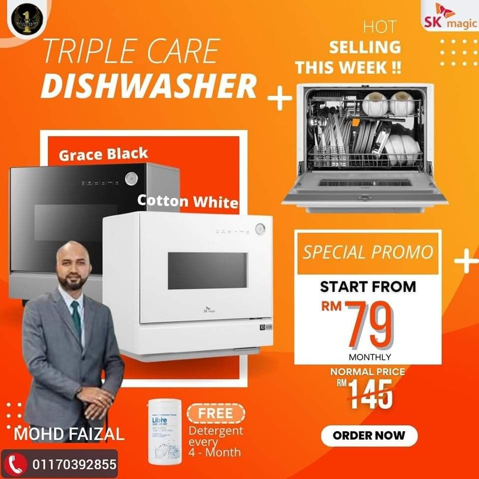 TRIPLE CARE DISHWASHER FROM SK MAGIC, TV & Home Appliances, Kitchen Appliances, Dishwasher on ...