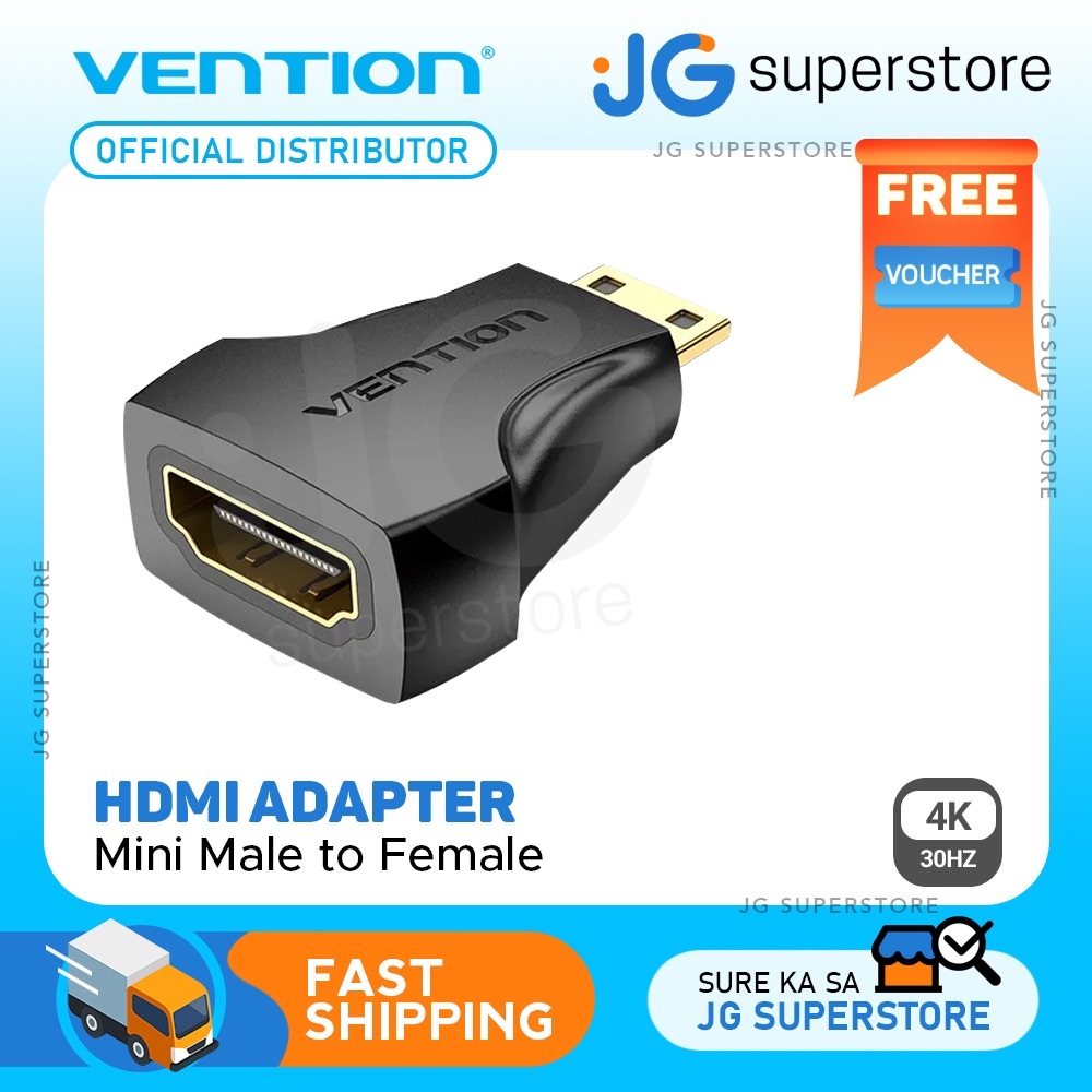 Vention Mini HDMI Male to HDMI Female Adapter 4K 30Hz Gold-plated Rust Resistant (AISBO) | JG ...