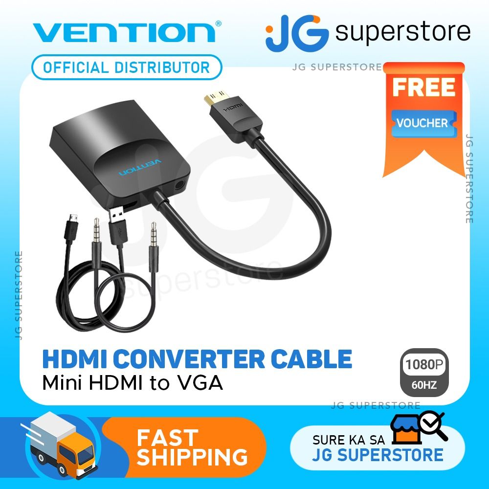 Vention Mini HDMI to VGA Converter Cable 1080p 60Hz (Male to Female) 0. ...