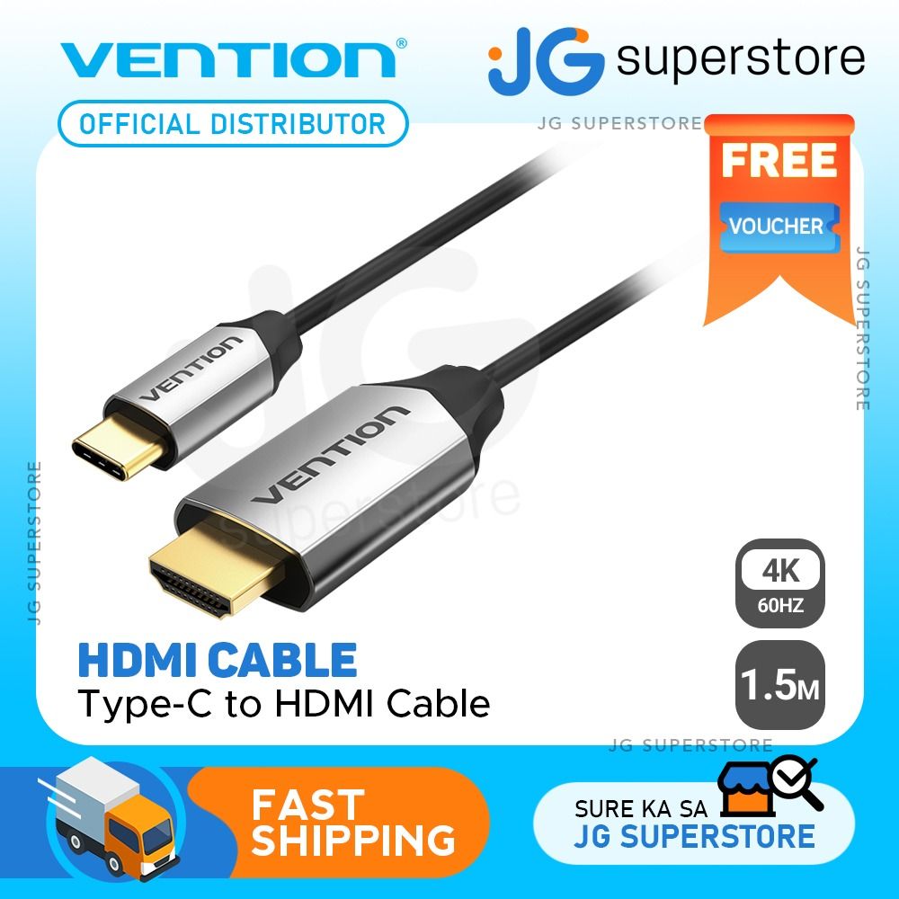 Vention Type-C to HDMI Cable Metal Type 4KHD 60Hz with Aluminum Alloy ...