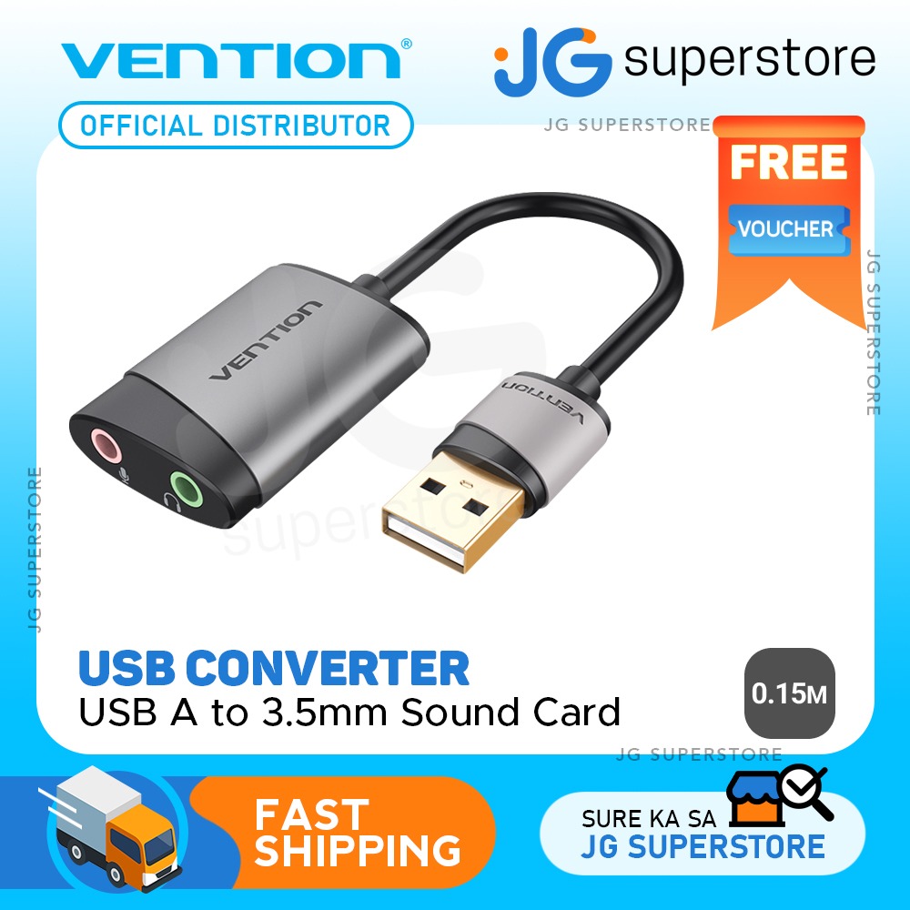 Vention USB External Sound Card to 3.5mm Aux Audio Adapter (Split ...