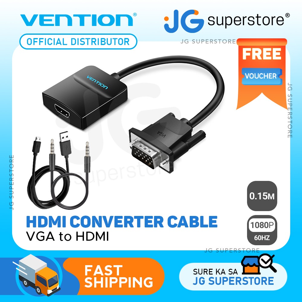 Vention VGA to HDMI Converter Cable ABS Type 1080p 60Hz (Male to Female ...