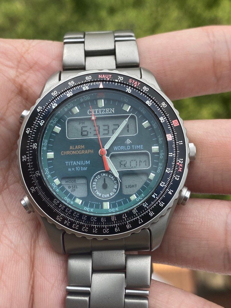 Vintage Citizen Pro Master World Timer Ana Digi, Luxury, Watches on ...