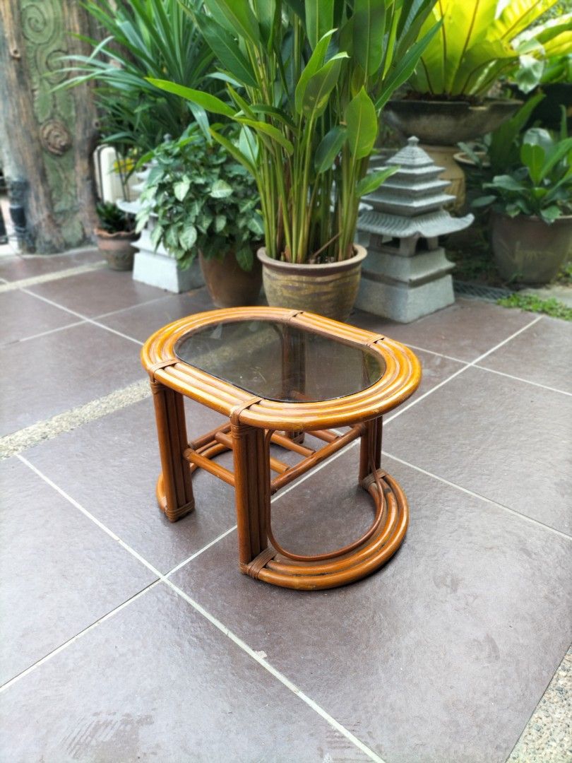 Vintage Manau Cane Coffee Table-FVgs660d623, Hobbies & Toys ...