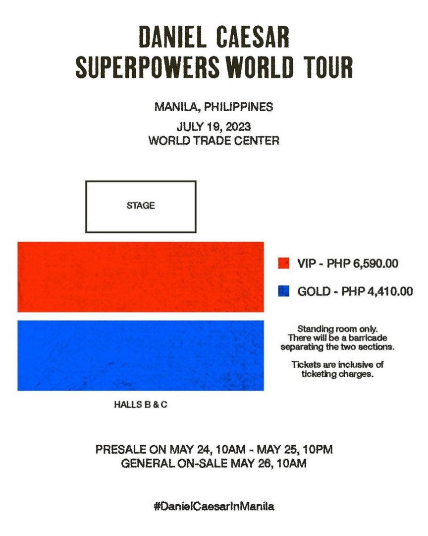 VIP Daniel Caesar Superpowers World Tour in Manila, Tickets & Vouchers ...