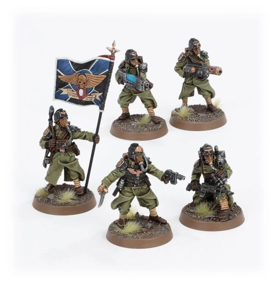 Warhammer 40k Forgeworld Death Korps Of Krieg Infantry + Command Squad ...
