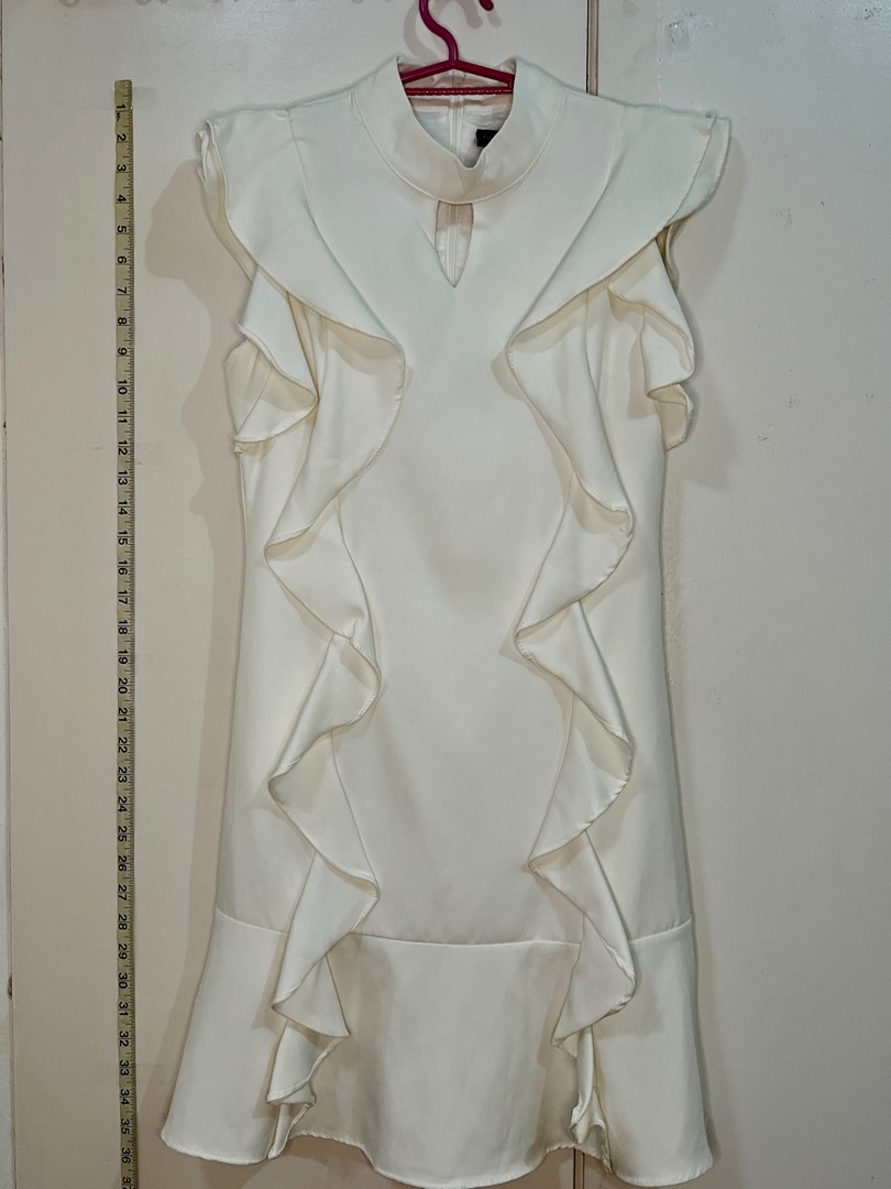 White formal dress from Mags, Women's Fashion, Dresses & Sets, Evening ...