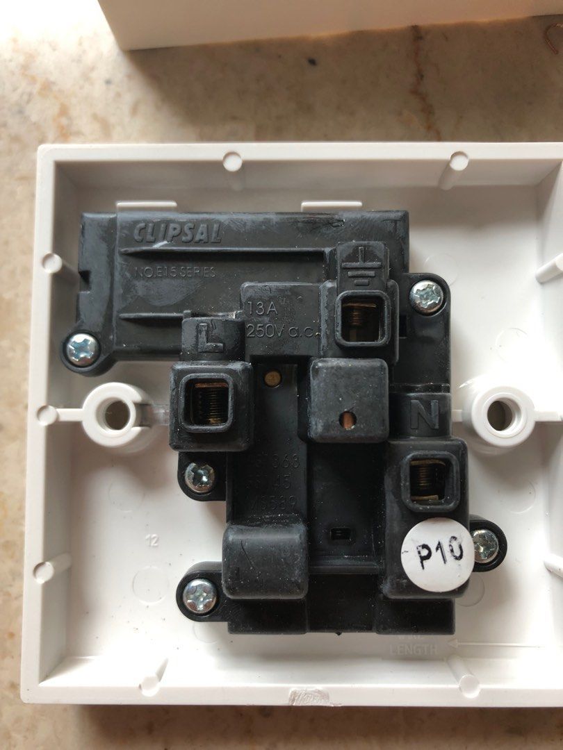 Clipsal white 13A power socket , TV & Home Appliances, Electrical ...