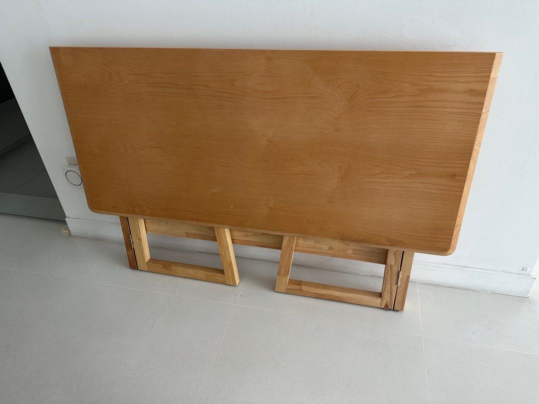 Wood foldable desk, Furniture & Home Living, Furniture, Tables & Sets ...
