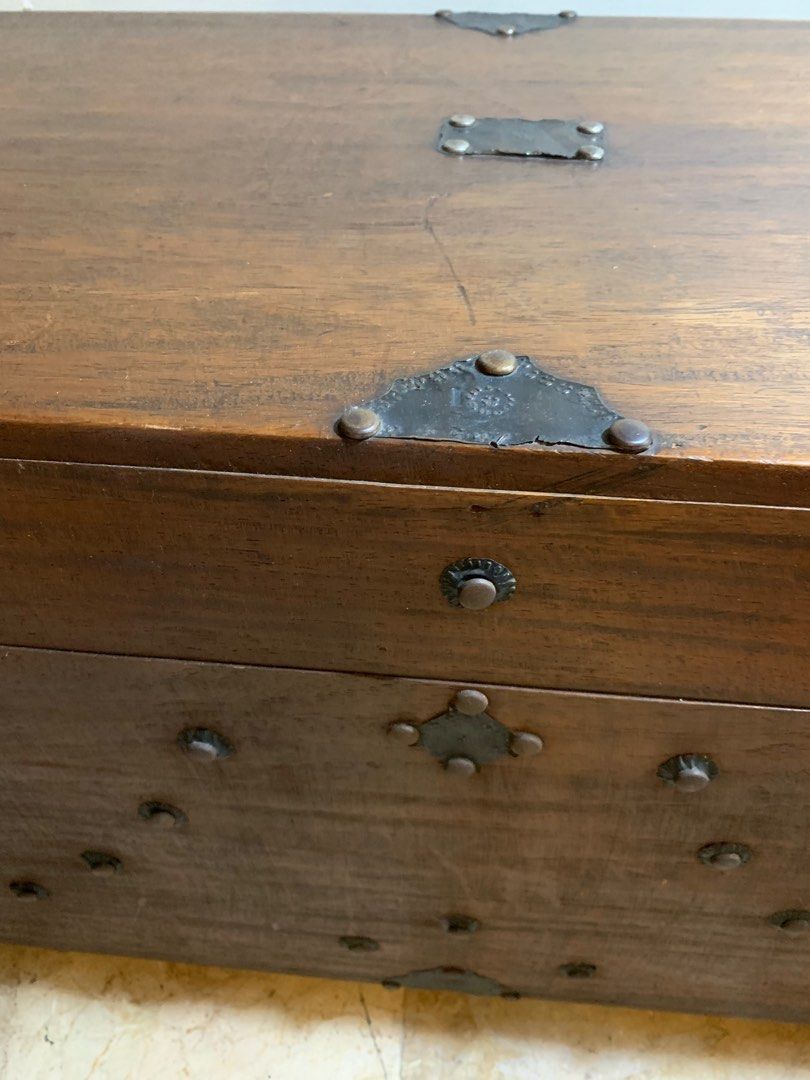 Wooden BAUL Chest, Furniture & Home Living, Furniture, Other Home ...